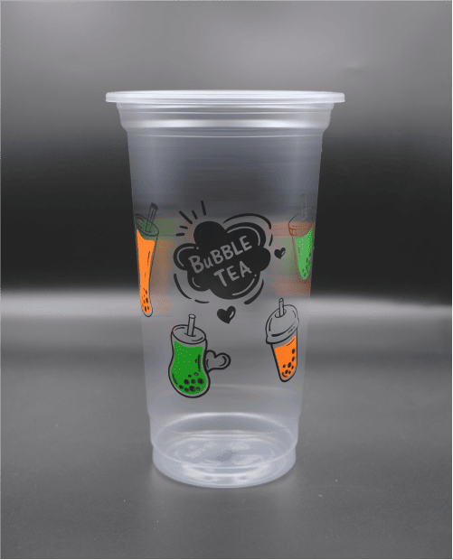 สกรีนแก้วพลาสติก แก้วใส โลโก้ แฟรนไชส์ 1-5 สี ขั้นต่ำ 30 ลัง - YYE