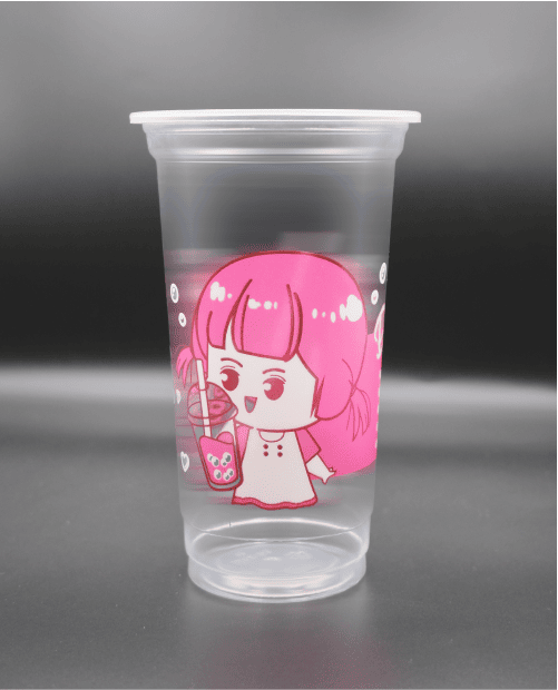 สกรีนแก้วพลาสติก แก้วใส โลโก้ แฟรนไชส์ 1-5 สี ขั้นต่ำ 30 ลัง - YYE